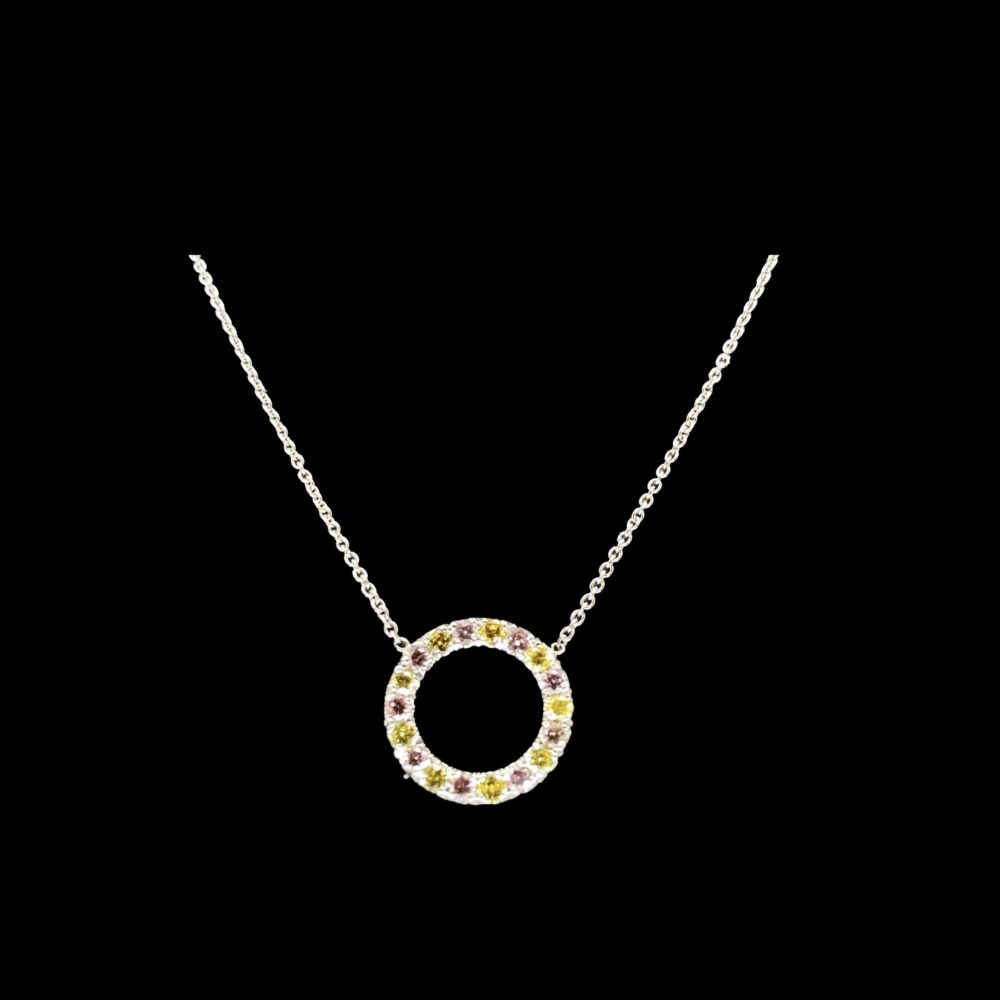 COLLIER-PENDENTIF GILBERT ALBERT COEUR COLLECTION CHAMPAGNE OR JAUNE ...