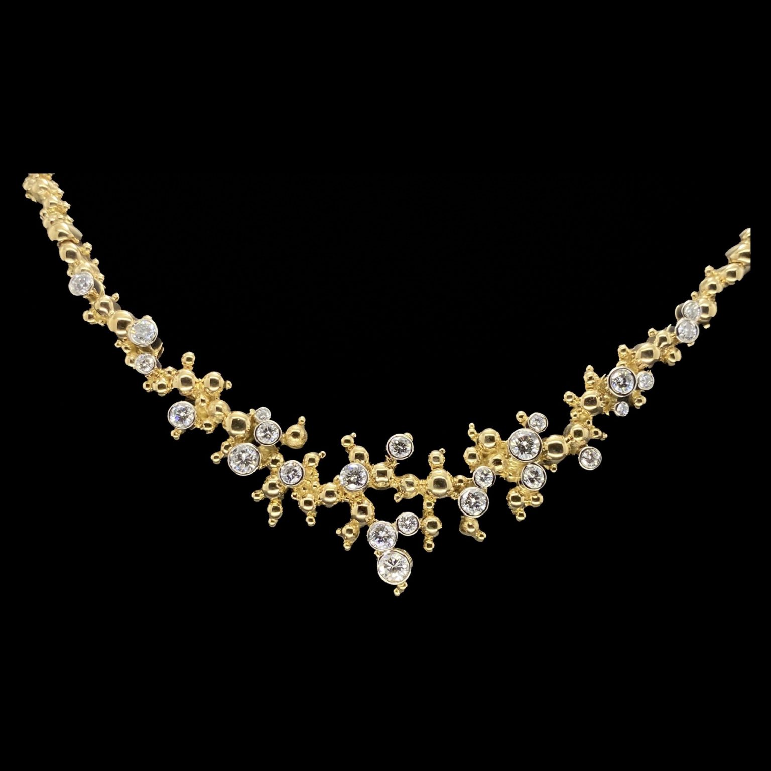 COLLIER-PENDENTIF GILBERT ALBERT COLLECTION CHAMPAGNE OR JAUNE 18K ET ...