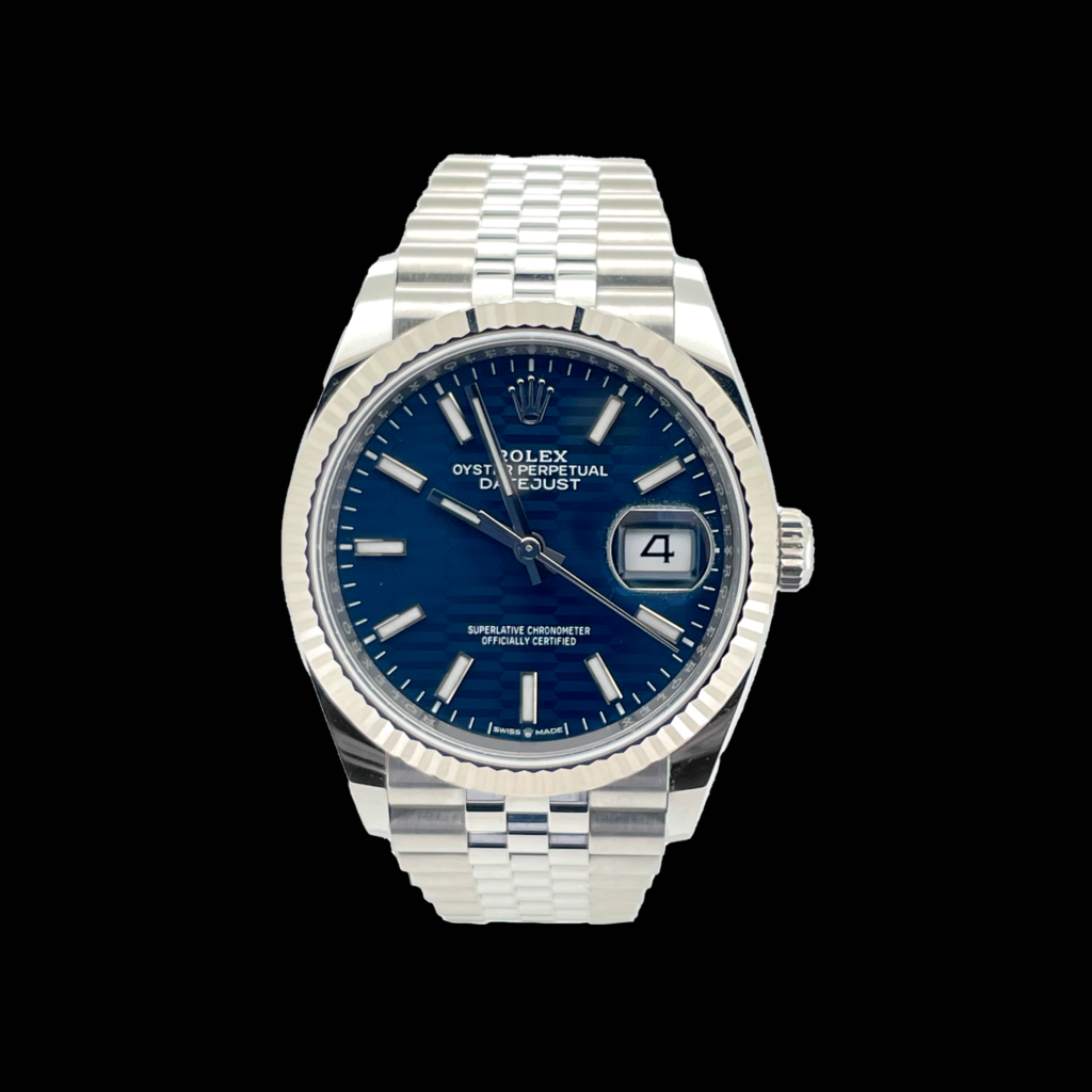 ROLEX DATEJUST BLEU FLUTED 36MM REF.126234 NEUVE ! - OR24